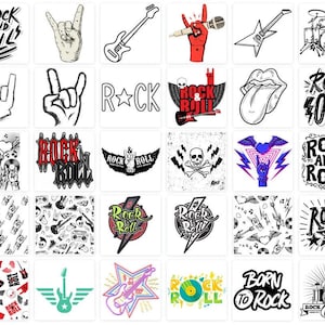 Rock Music SVG Bundle | Guitar and Hand Gesture Designs for Cricut - Etsy