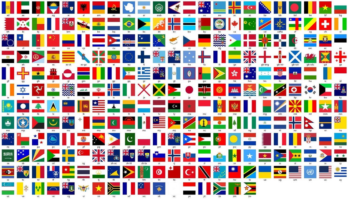 540+ Flags SVG Bundle, Flag PNG, World Flags SVG, Country Svg, Country ...