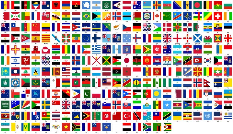 540+ World Flags SVG Bundle | Square and Rectangle Country Flag Designs ...