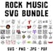 Rock Svg Bundle, Rock Music SVG, Electric Guitar, Rock Logo, Rock Icon ...