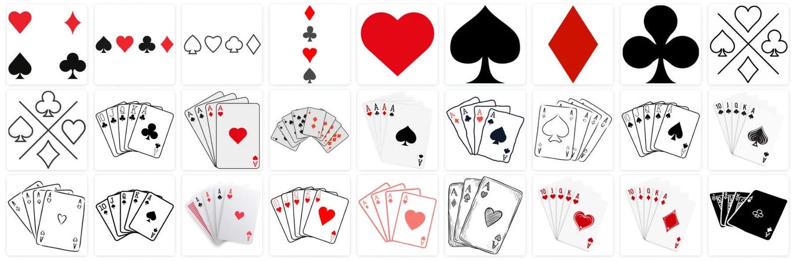 Playing Cards Deck Svg Bundle, Card Games Svg, Card Suit Svg, Poker Svg ...