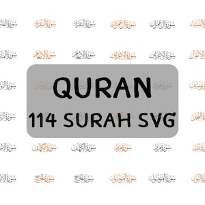 Islamic Calligraphy SVG Bundle | Arabic Quranic Phrases for Wall Art - Etsy