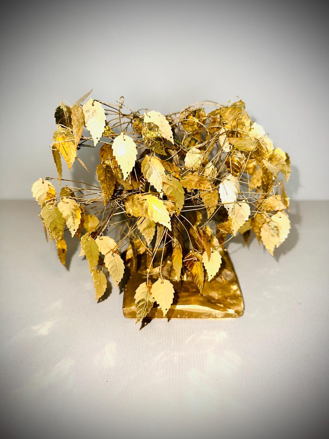 Vintage Gold-plated Tree Sculpture - Etsy