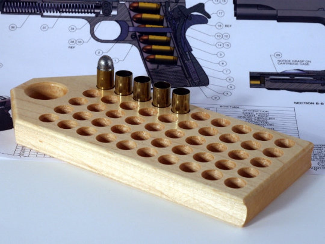 Maple Reloading Block With Standard Depth Holes for Pistol Calibers - Etsy