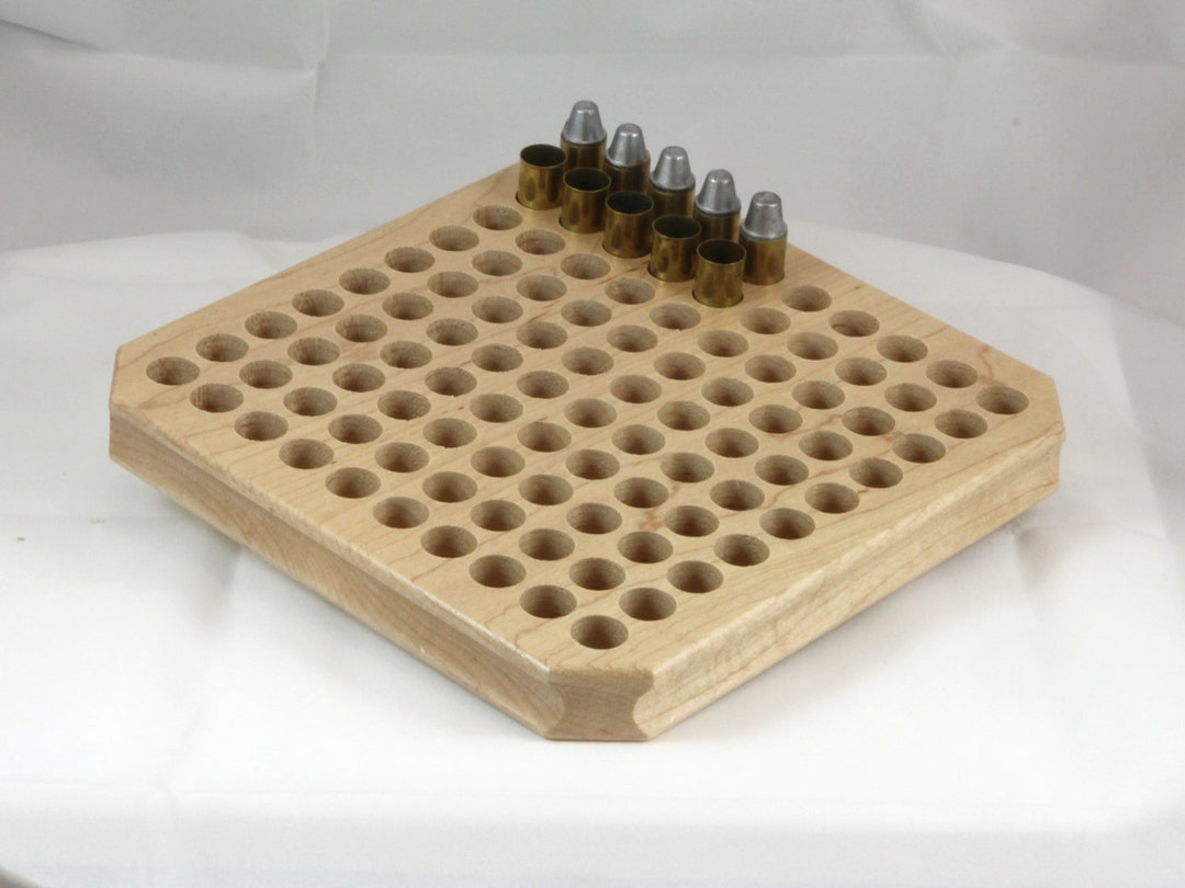 100 Round Maple Reloading Block With Deep Holes for Rifle Calibers - Etsy