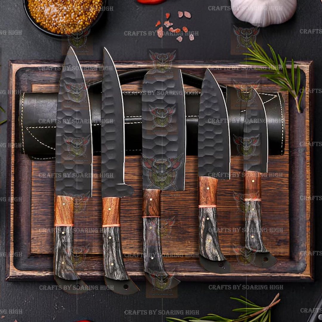 BBQ Knife Set 5-piece 67-layer Damascus Steel Chef Knife Set, Japanese ...