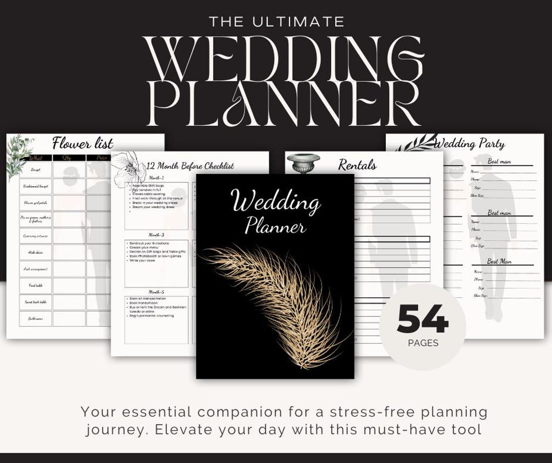 Your Perfect Wedding Perfectly Planned With This Wedding Planner - Etsy