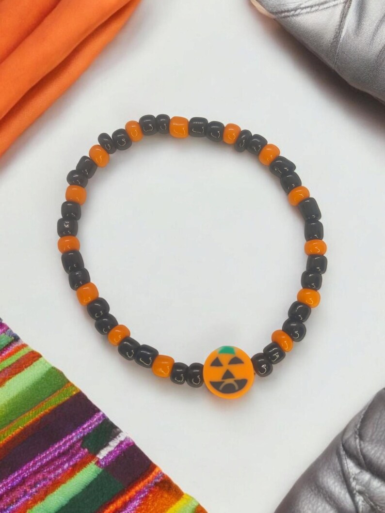 Halloween Beaded Friendship Bracelets, Halloween Bracelet for Women ...