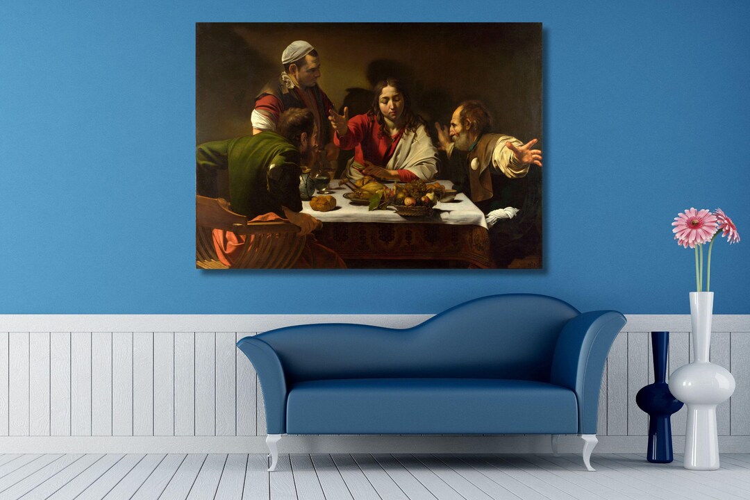 Caravaggio: Supper at Emmaus (1601) Canvas Wall Art/artwork Painting ...