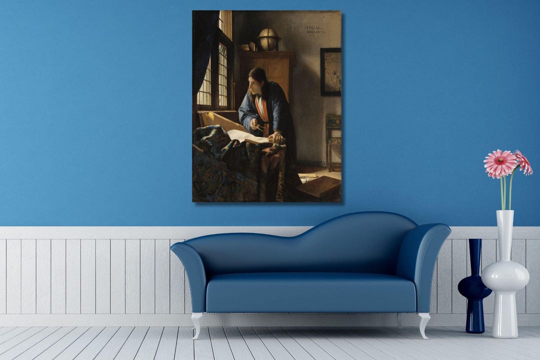 Johannes Vermeer: the Geographer (1669) Canvas Wall Art/vermeer ...