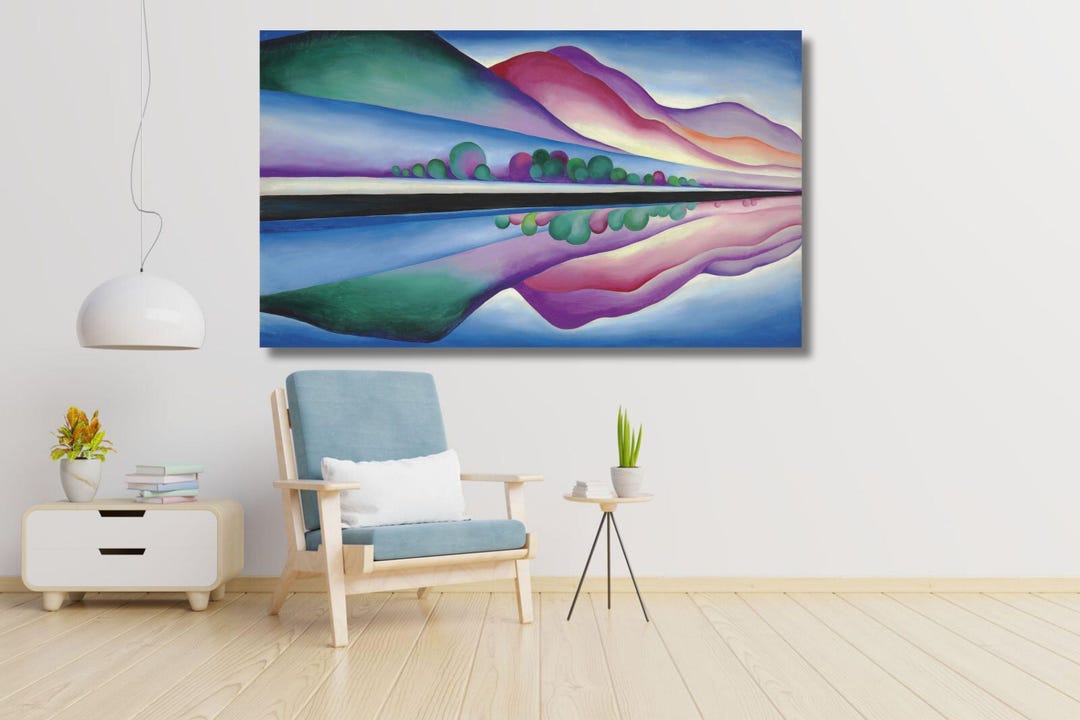Georgia O’keeffe: Lake George Reflection 1921 Canvas Wall Art ...