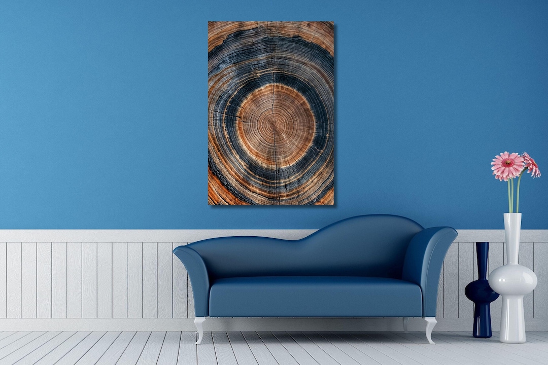 Tree Trunk Canvas Wall Art/wood Patterns Posters/woodcut Painting/tree ...