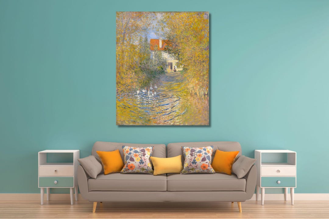 Claude Monet: the Geese 1864 Canvas – the Duck Pond Wall Art, Early ...