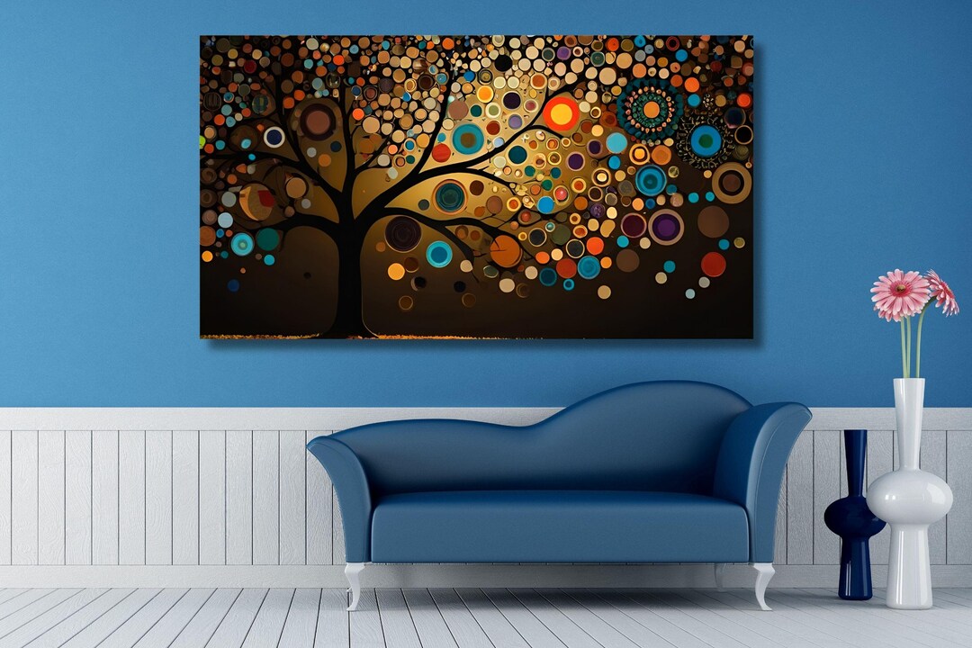 Artificial Intelligence Tree of Life Canvas Wall Art, Tree of Life Art ...