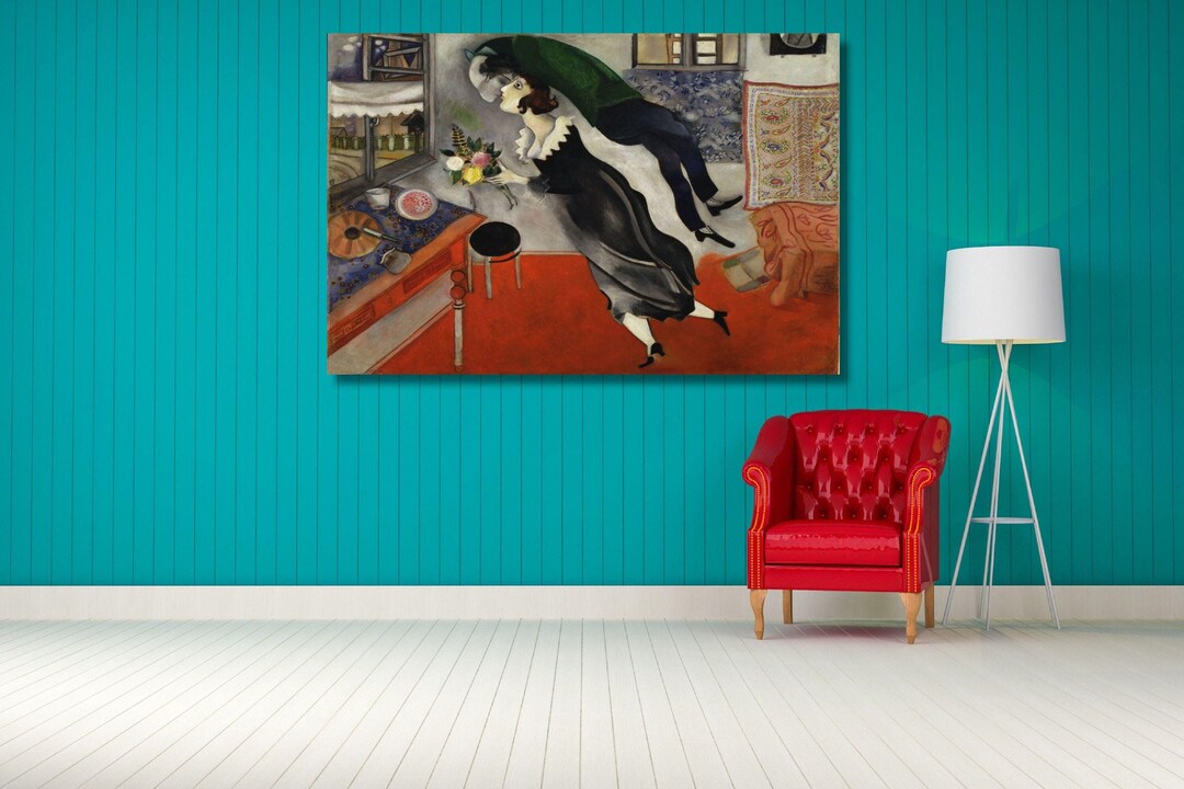 Marc Chagall: the Birthday (1915) Canvas Wall Art/chagall Print/chagall ...