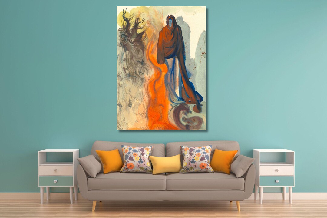 Salvador Dali Phlegethon (1963) Canvas/surreal Inferno Artwork Print ...