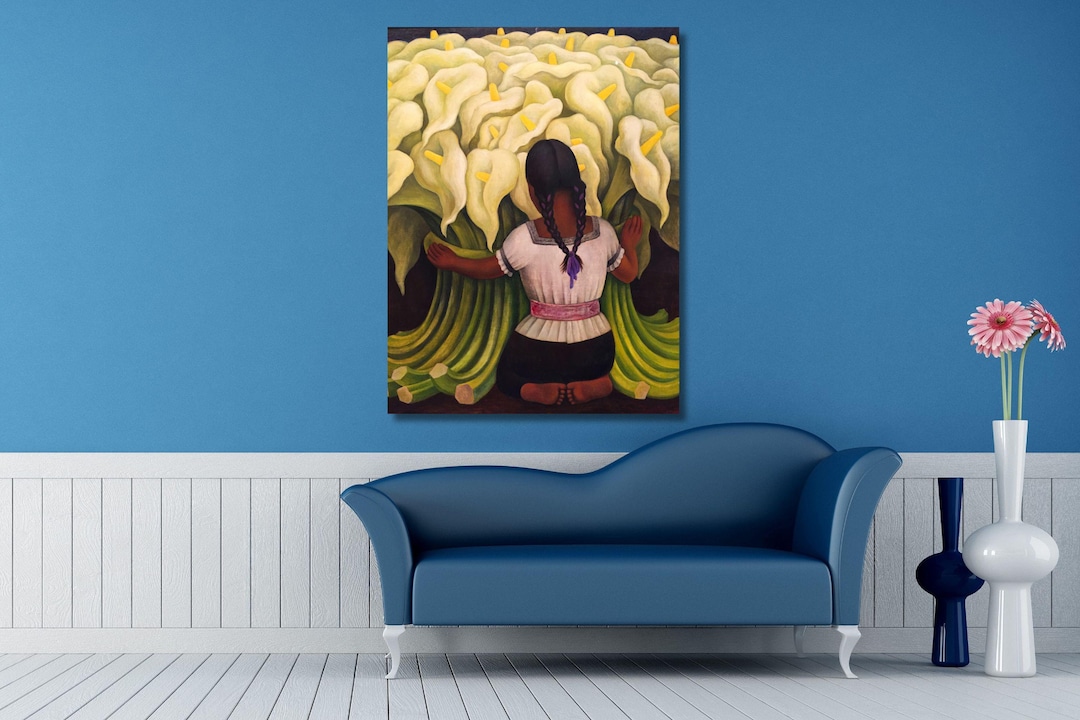 Diego Rivera: the Flower Vendor (girl With Lilies)(1941) Canvas Art ...