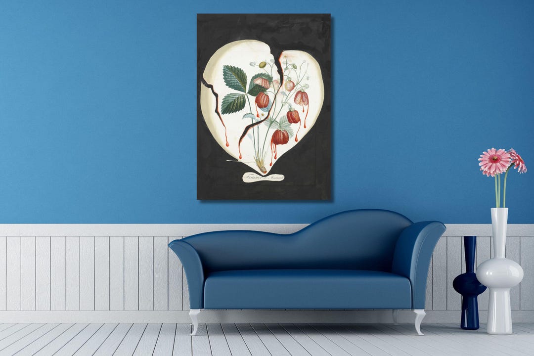 Salvador Dali: Strawberry Heart (1969) Canvas Wall Art/surrealism Print ...