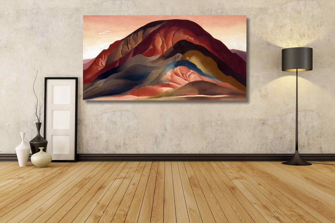 Georgia Okeeffe Rust Red Hills 1930 Canvas/desert Landscape Wall Art ...