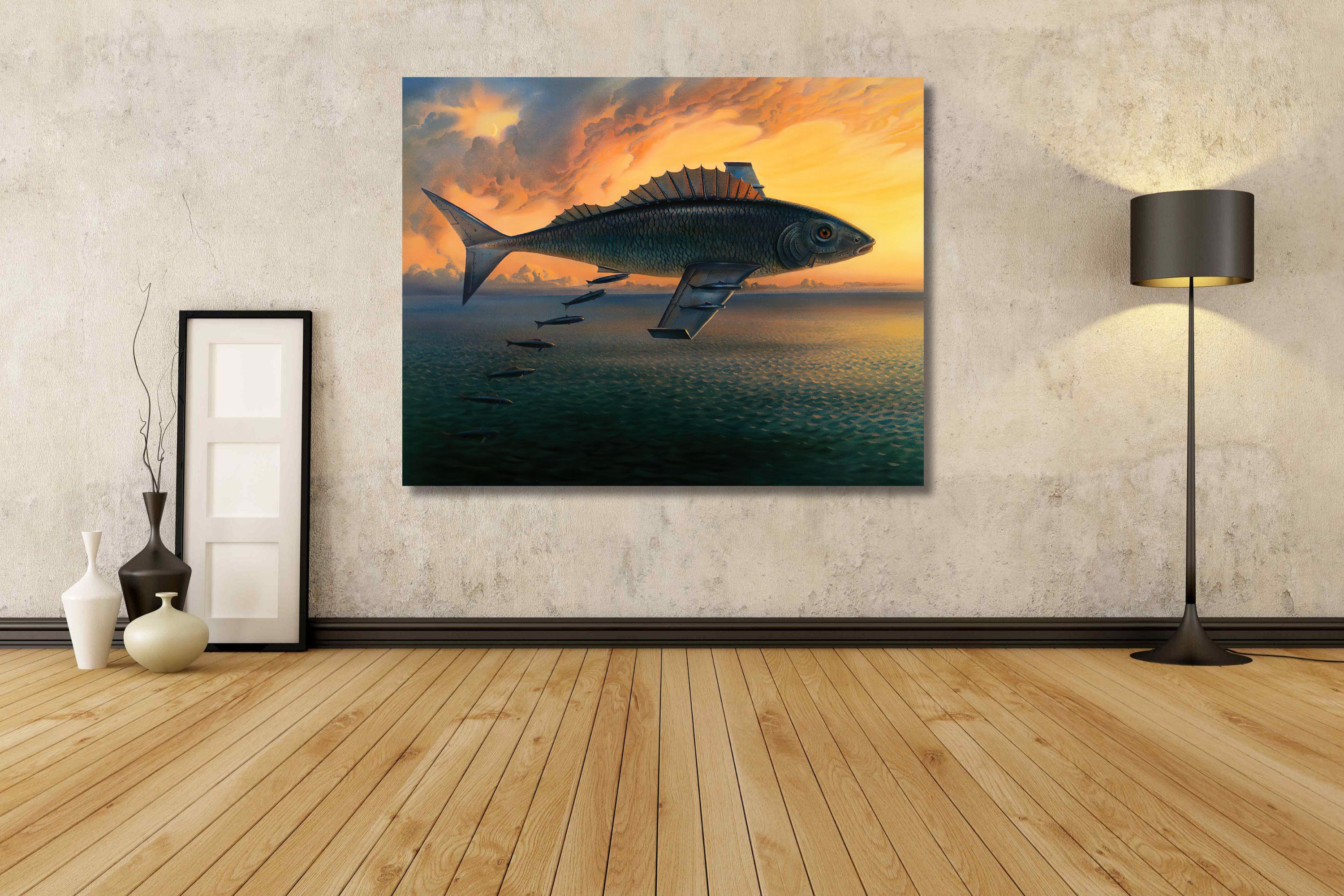 Vladimir Kush: the Flying Fish Canvas Wall Art/fish Pirnt/creative ...