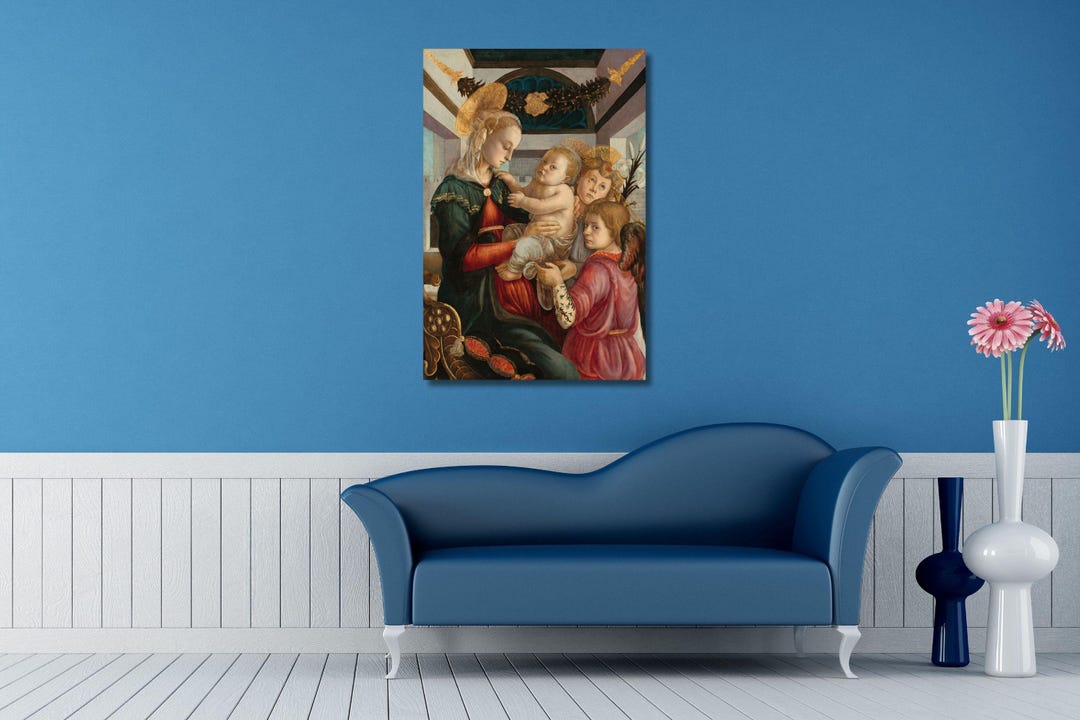 Sandro Botticelli: Madonna and Child With Angels (1465-1470) Canvas ...
