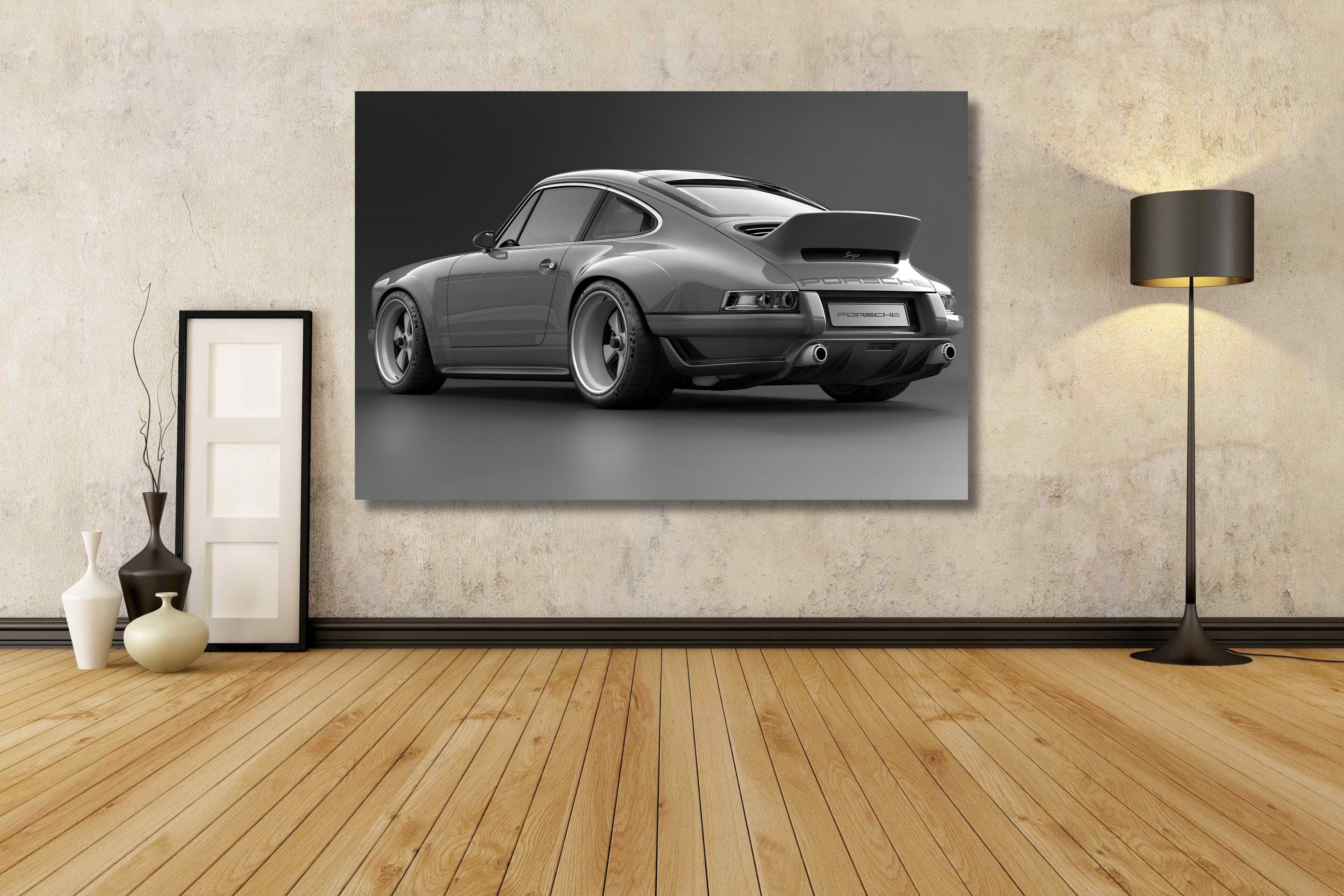 Porsche 911 Black White Canvas Wall Art/porsche Poster/high Quality ...