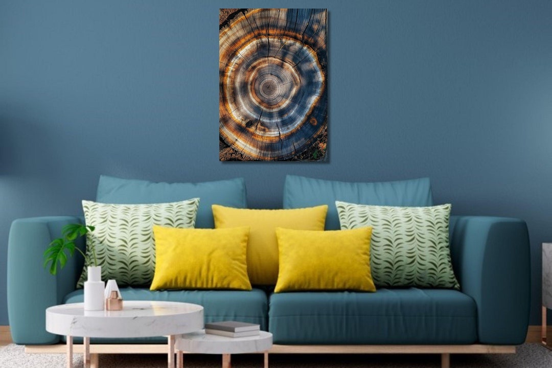 Tree Trunk Canvas Wall Art/wood Patterns Posters/woodcut Painting/tree ...