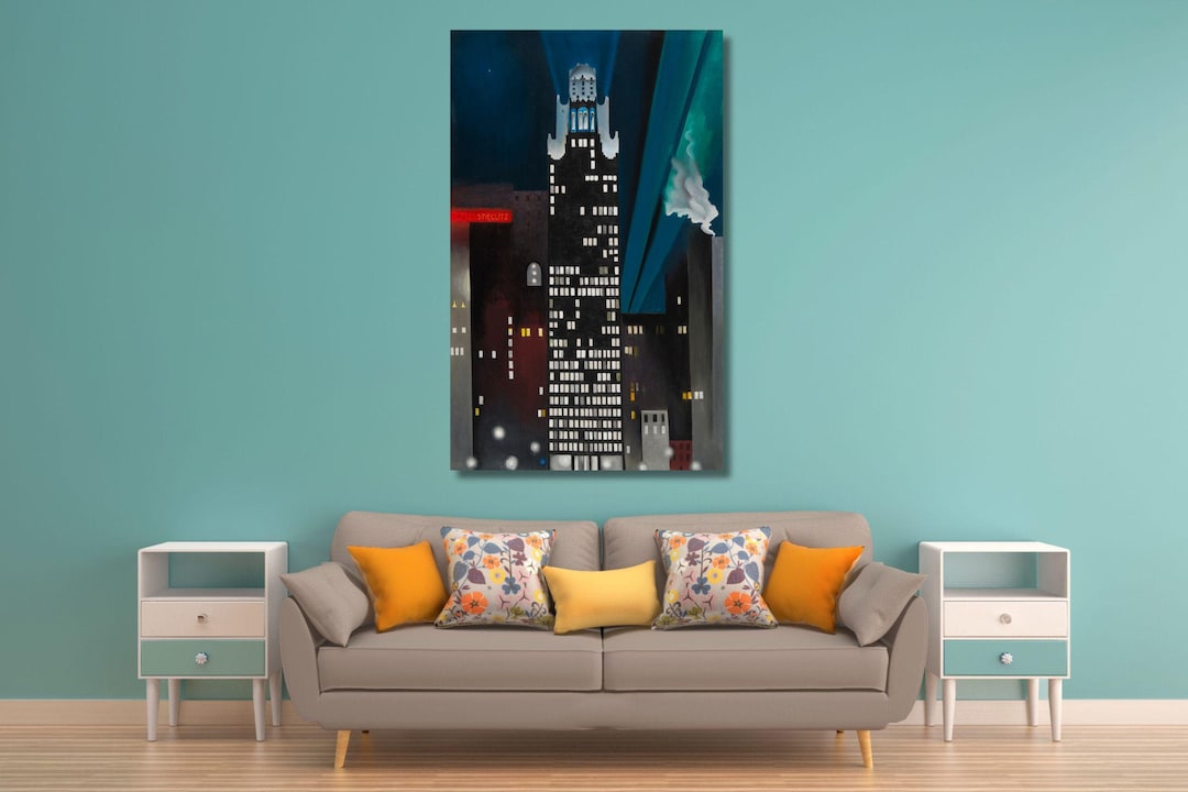 Georgia O'keeffe: Radiator Building-night New York (1927) Canvas Art ...