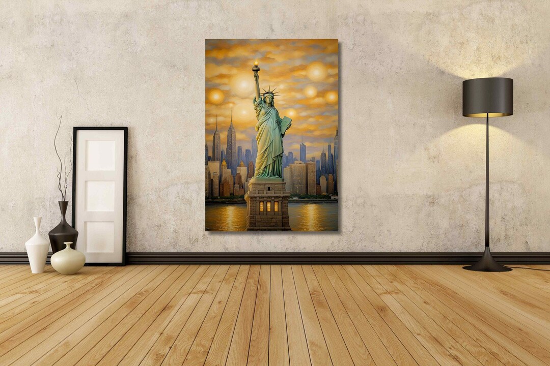 Statue of Liberty Canvas Wall Art/new York City Poster/modern Wall ...
