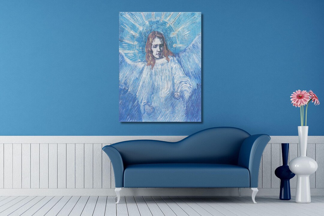 Vincent Van Gogh: Half-figure of an Angel (after Rembrandt) (1889 ...