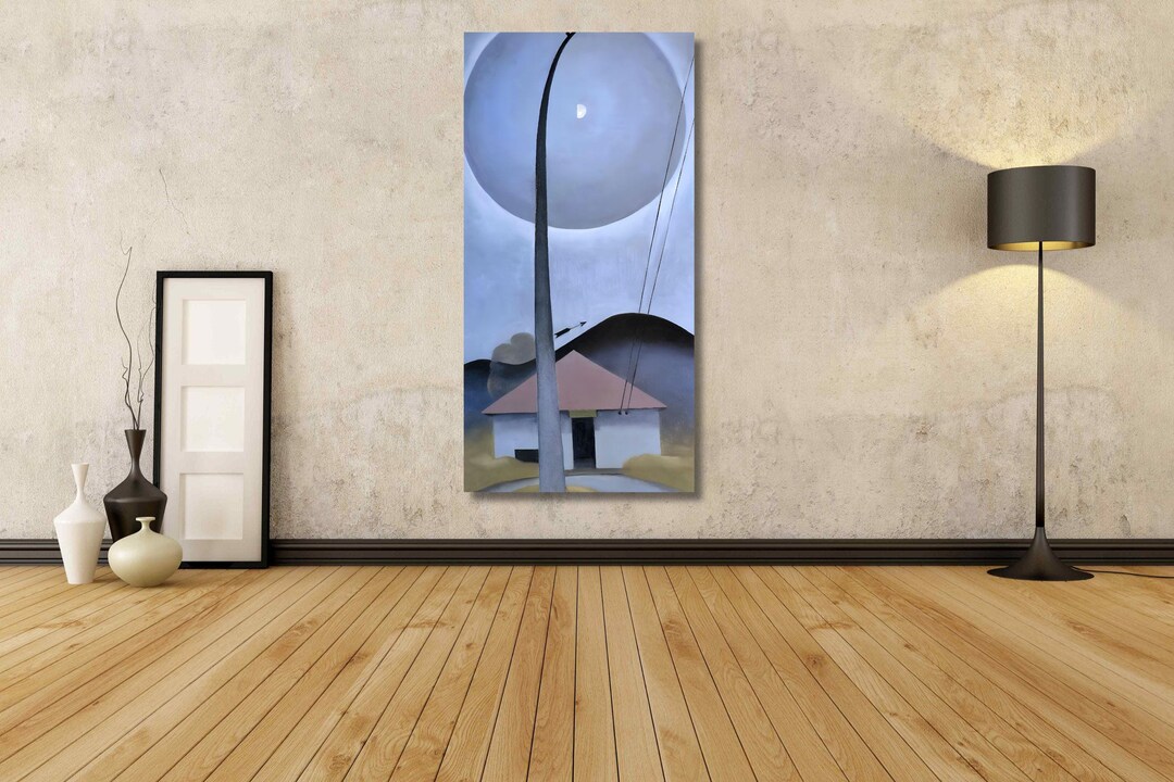 Georgia O'keeffe: Little House With Flagpole Canvas Wall Art/exhibition ...