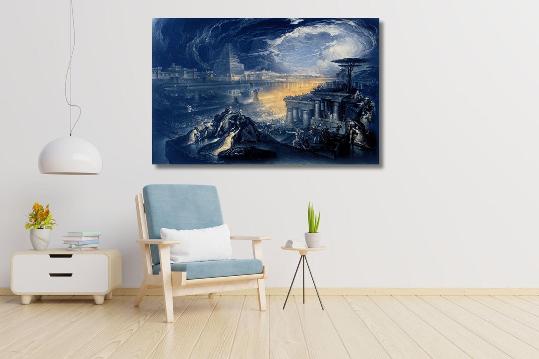 John Martin: Fall of Babylon (1831) Canvas Art/cyrus the Great Defeated ...