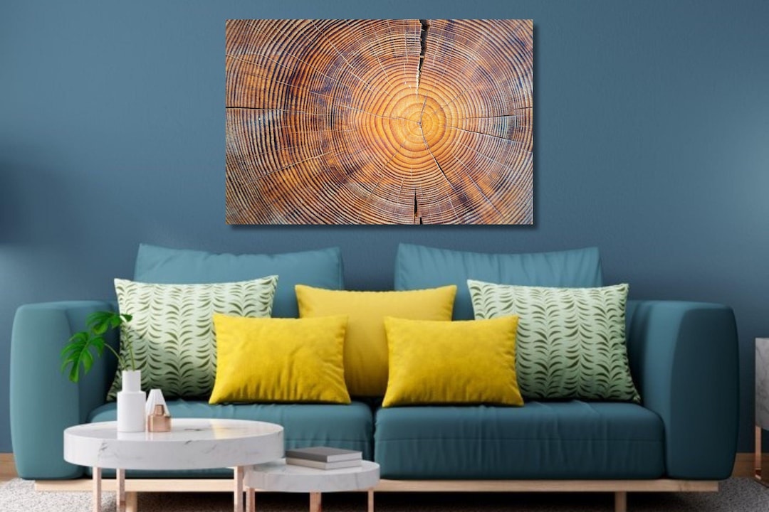 Tree Trunk Canvas Wall Art/wood Patterns Posters/woodcut Painting/tree ...