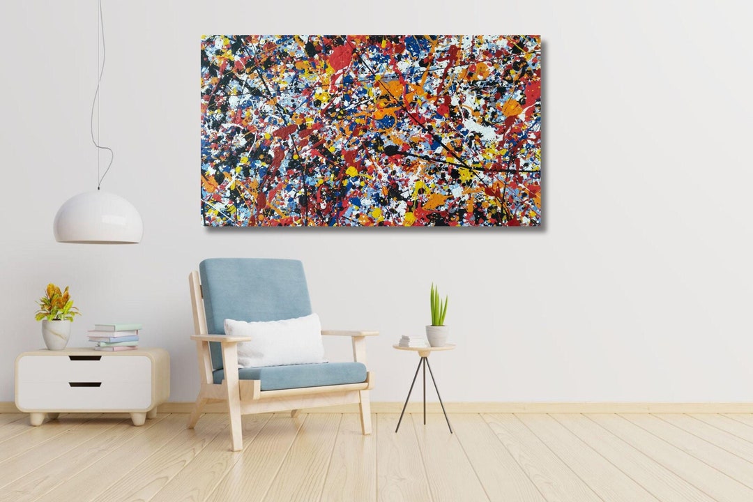 Jackson Pollock Canvas, Extra Large Wall Art, Jackson Painting, Home ...