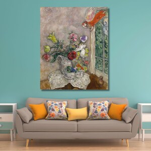 Marc Chagall: the Jug With Spring Flowers (1930) Canvas Art/museum ...