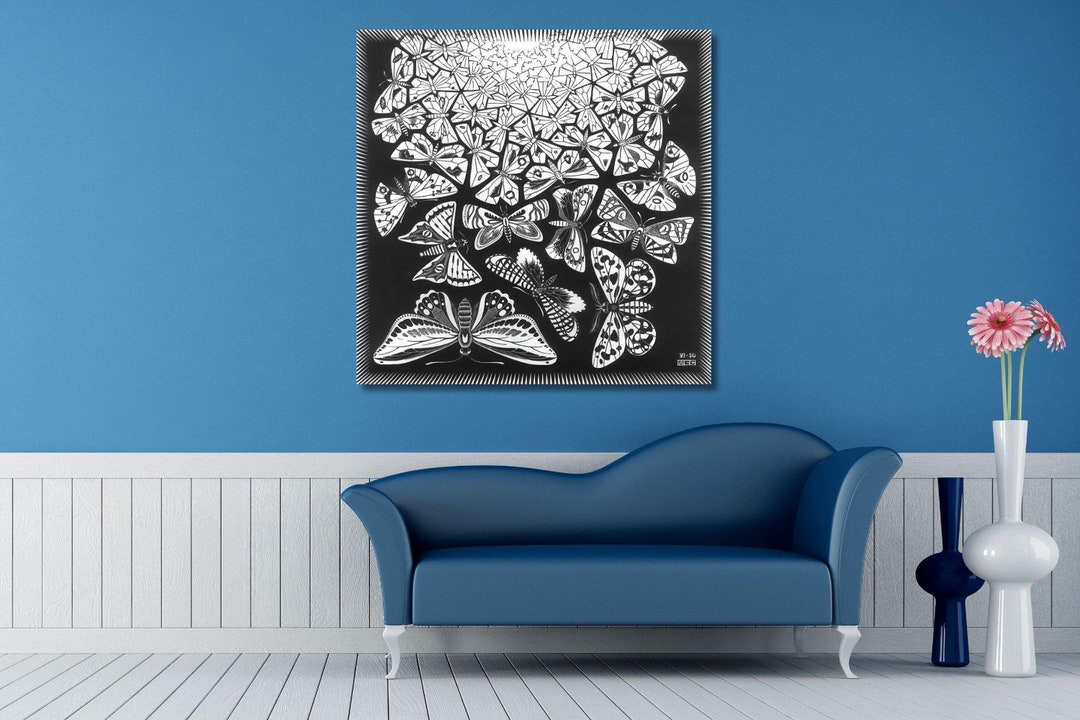 Maurits Cornelis Escher: Butterflies (1950) Canvas Wall Art/escher ...