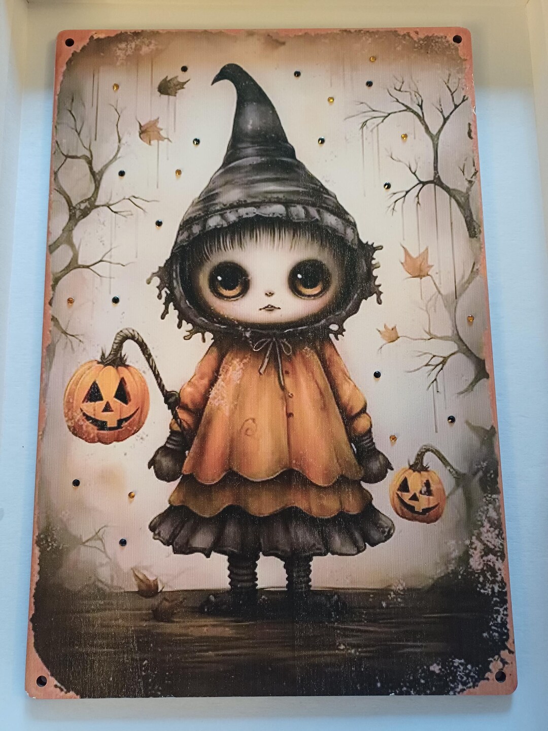 Wooden Sign Halloween Creepy Cuties Hand Embellished Wall Art - Etsy