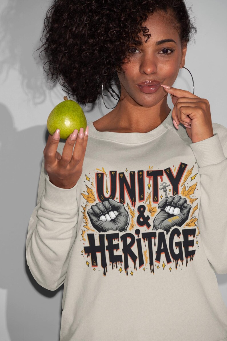 Unity & Heritage Cultural Afro-inspired Apparel Sweatshirt, Heritage ...