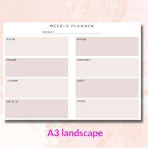 Digital Weekly Planner, Minimalist Weekly Planner - Etsy