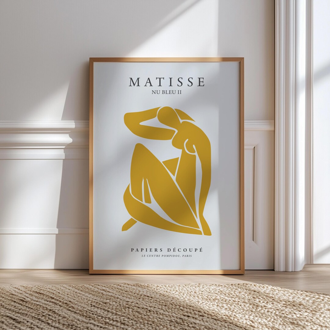 Matisse Nu Bleu Cutout Print, Yellow Figure, Modern Art (digital ...