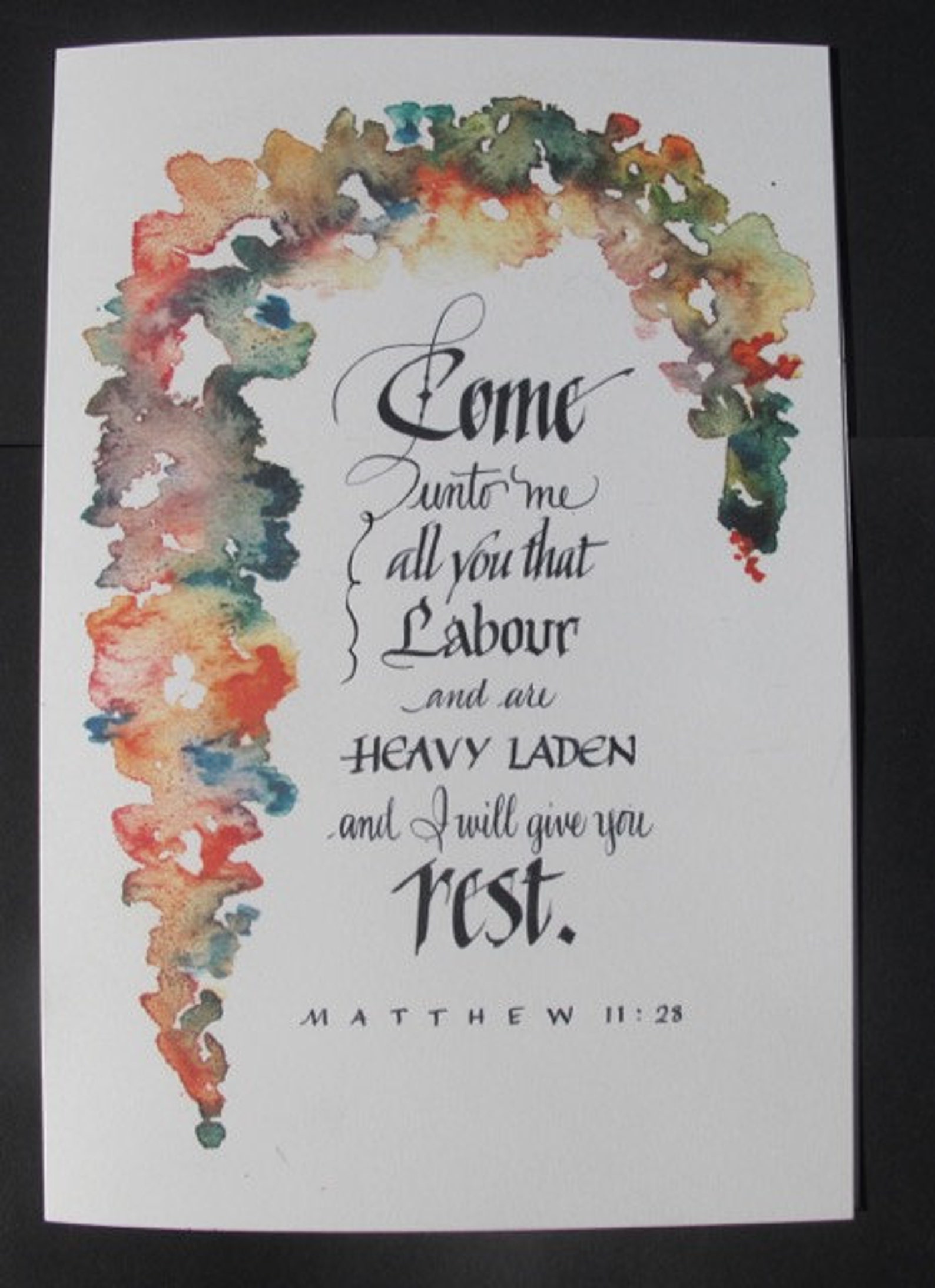 Handmade Christian Greeting Card Bible Verse Card in | Etsy