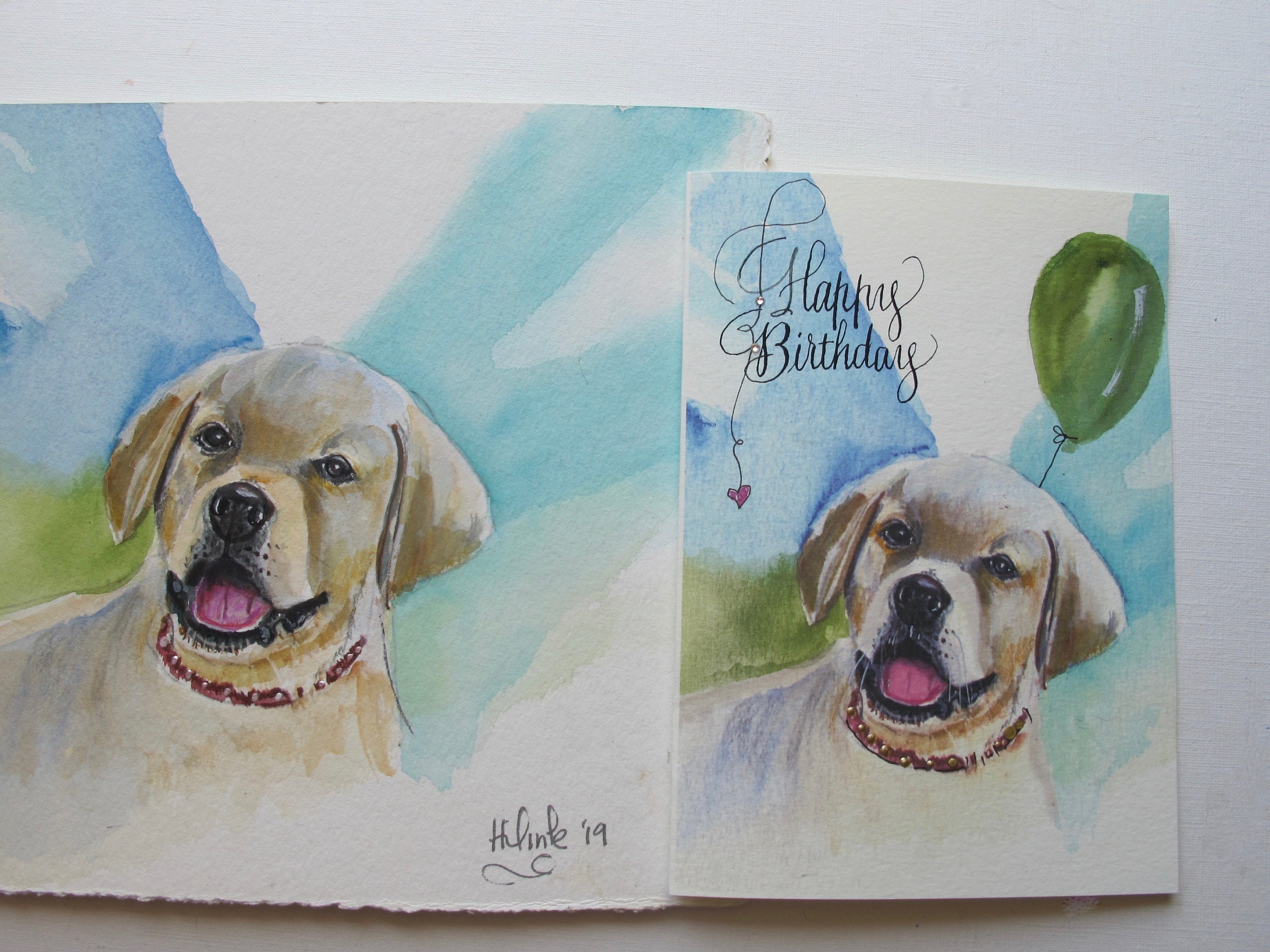 Yellow Lab Puppy Card Labrador Retriever Card Cute Lab Card - Etsy