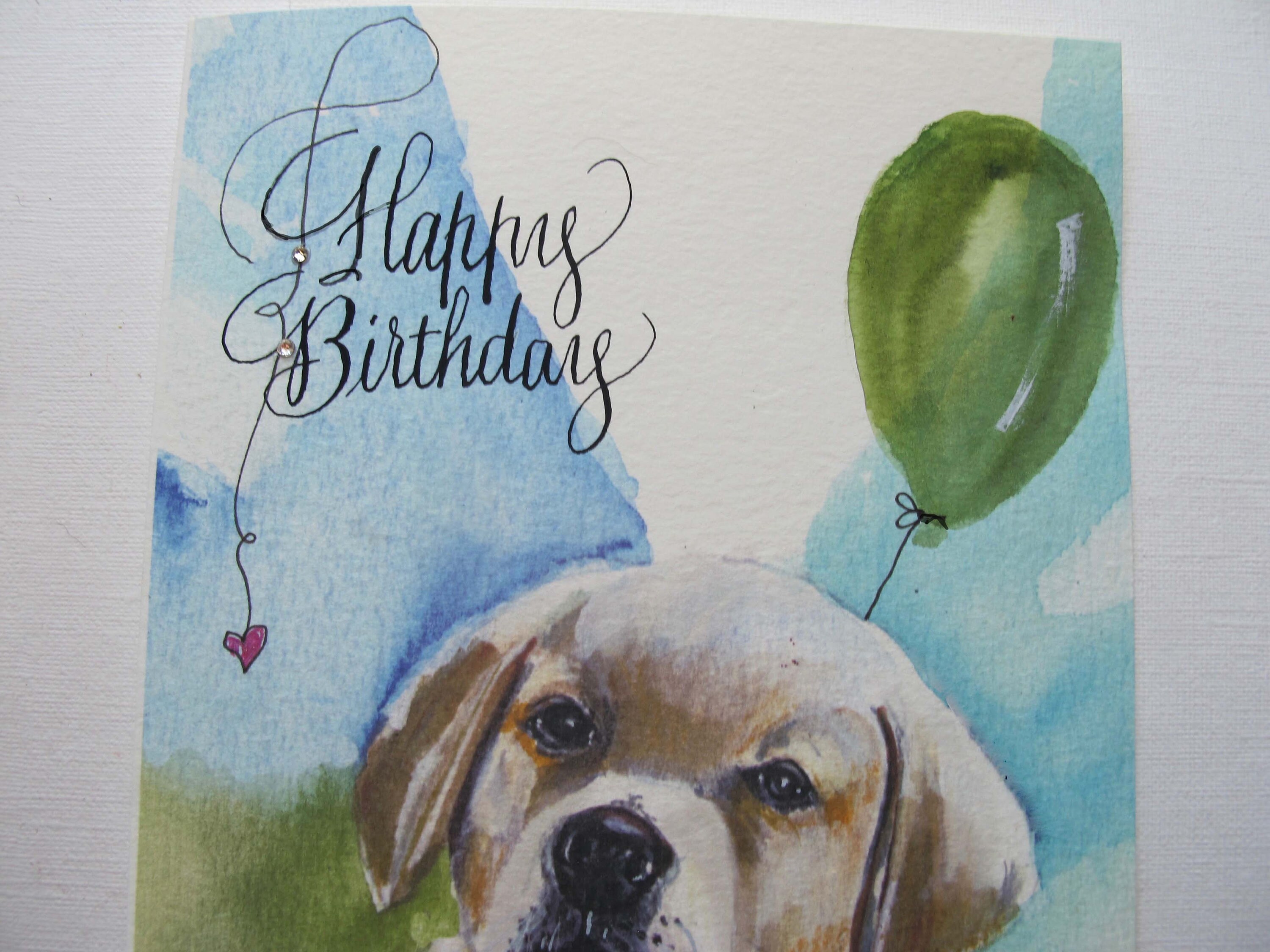 Yellow Lab Puppy Card Labrador Retriever Card Cute Lab Card - Etsy