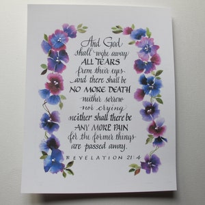 Christian Condolence Card, Sympathy Card, Biblical Encouragement Card ...