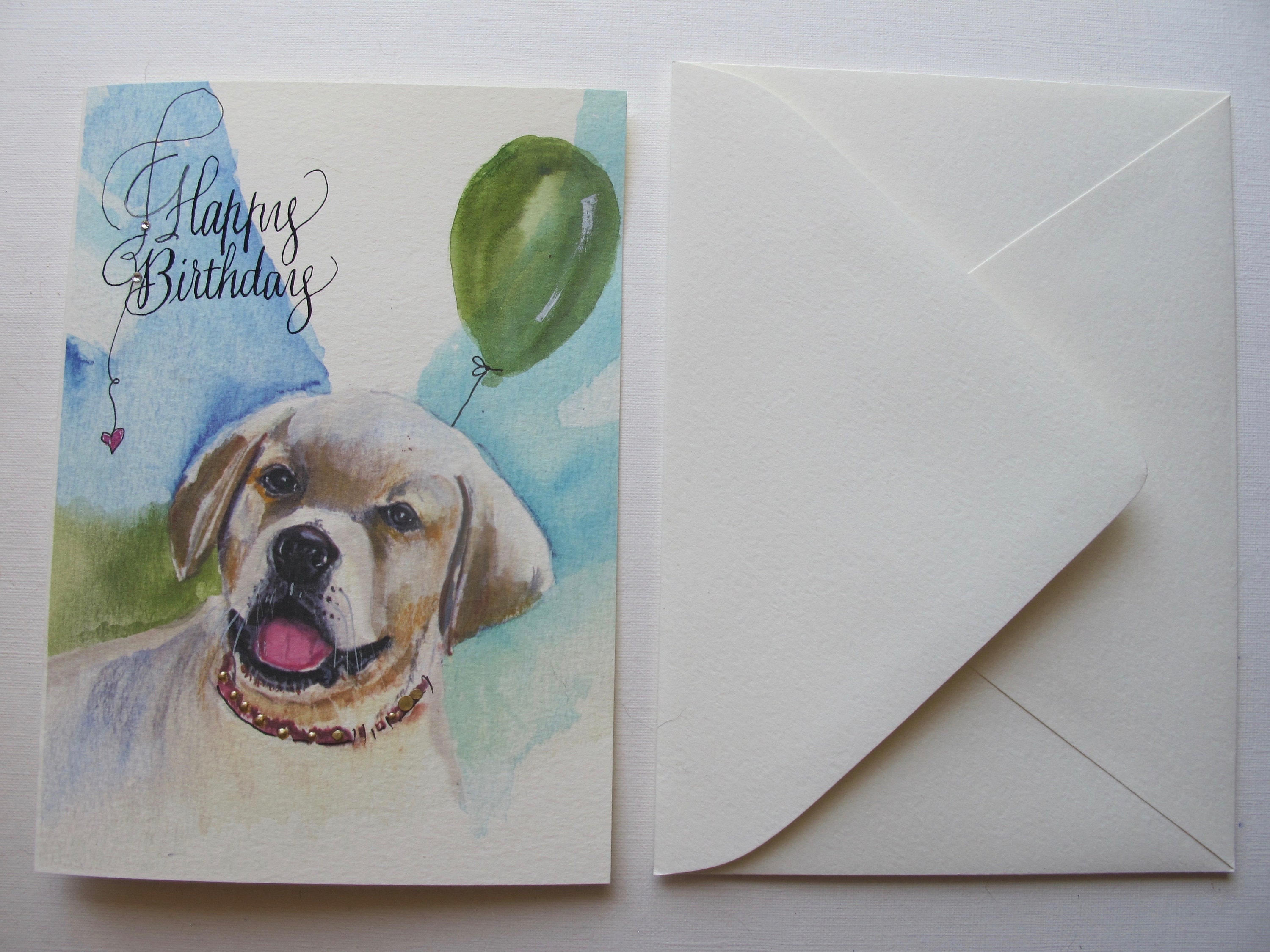 Yellow Lab Puppy Card Labrador Retriever Card Cute Lab Card - Etsy