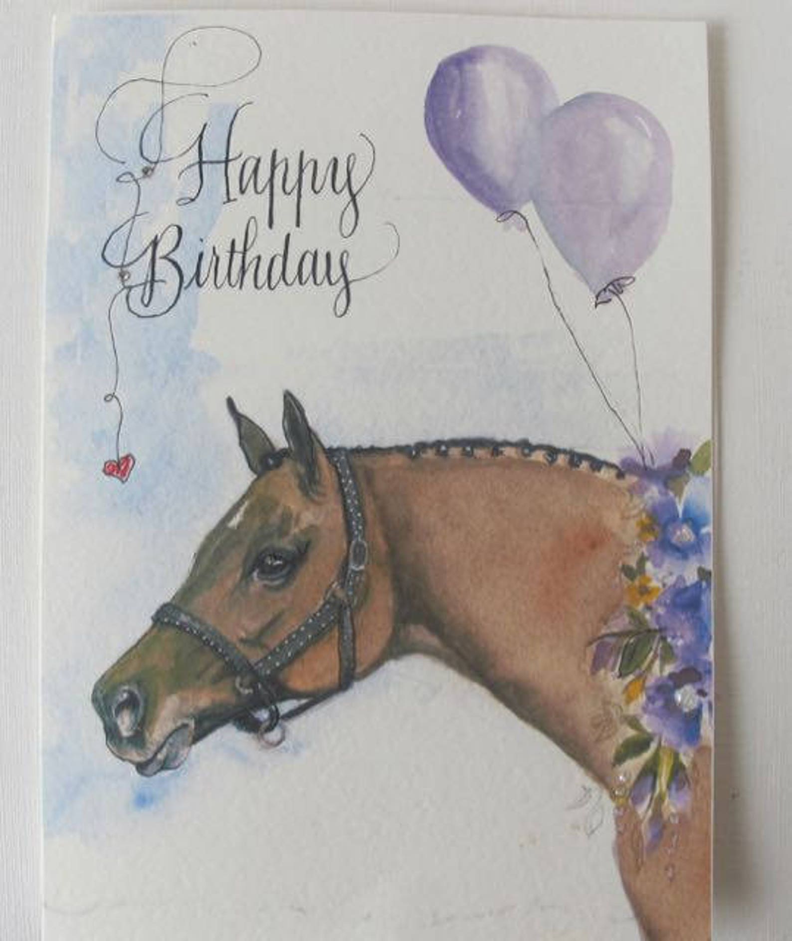 Birthday Horse Card Show Horse Birthday Card English Show | Etsy