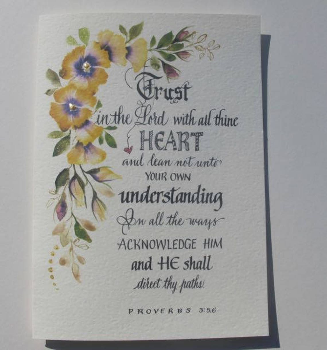 Christian Greeting Card Inspirational Card Proverbs Card - Etsy
