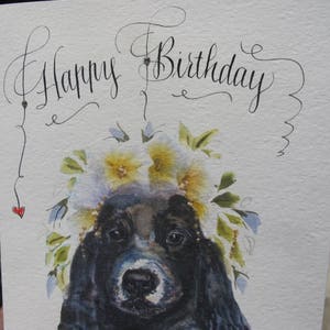 Cocker Spaniel Puppy Birthday Card Cute Spaniel Birthday - Etsy