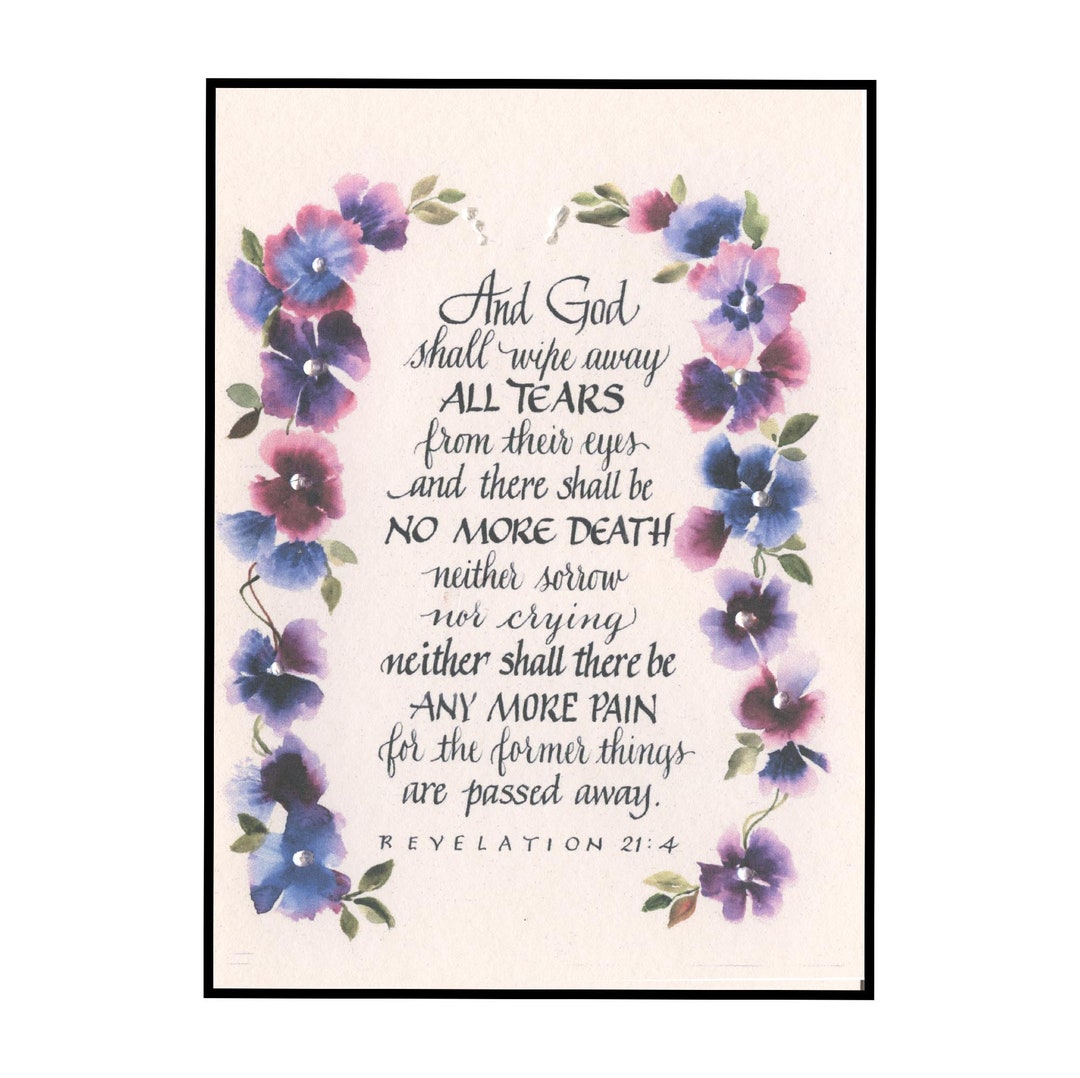 Christian Condolence Card, Sympathy Card, Biblical Encouragement Card ...