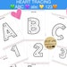 63 Pages of Heart Tracing Alphabet and Numbers - ABC - Abc - 123 ...